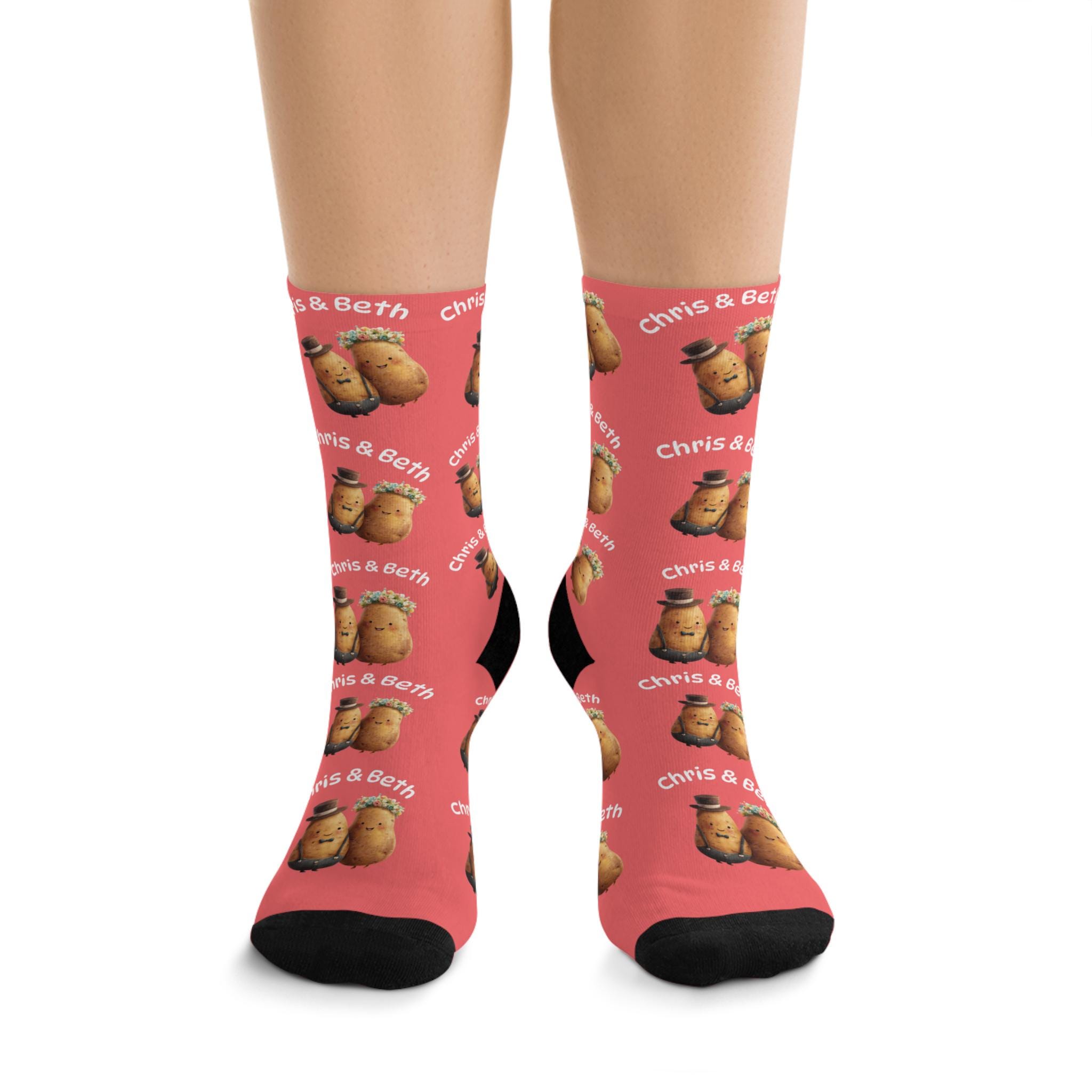 Custom Name Potato Couple Socks • Cute, Funny & Romantic Gift • Great ...