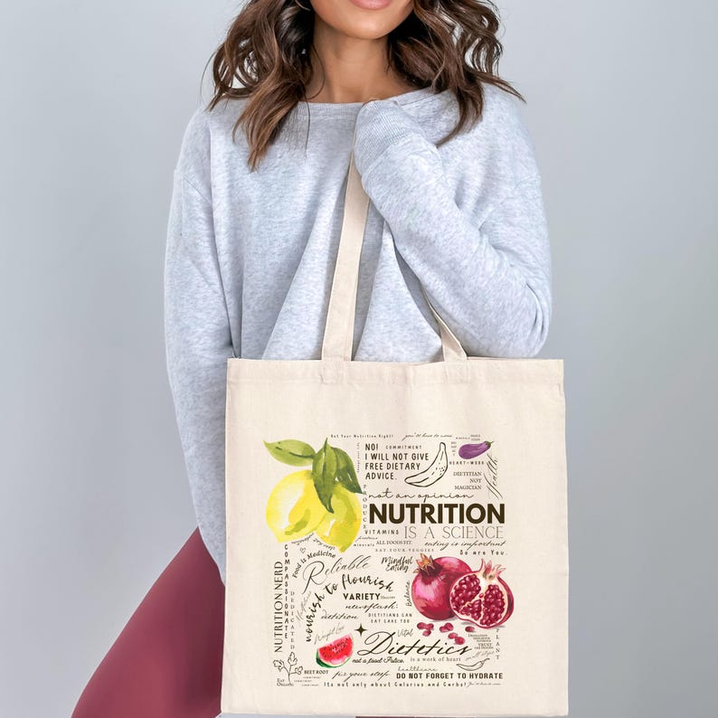 Dietitian Tote Bag, Dietician Graduation Gift, Nutritionist Bag ...
