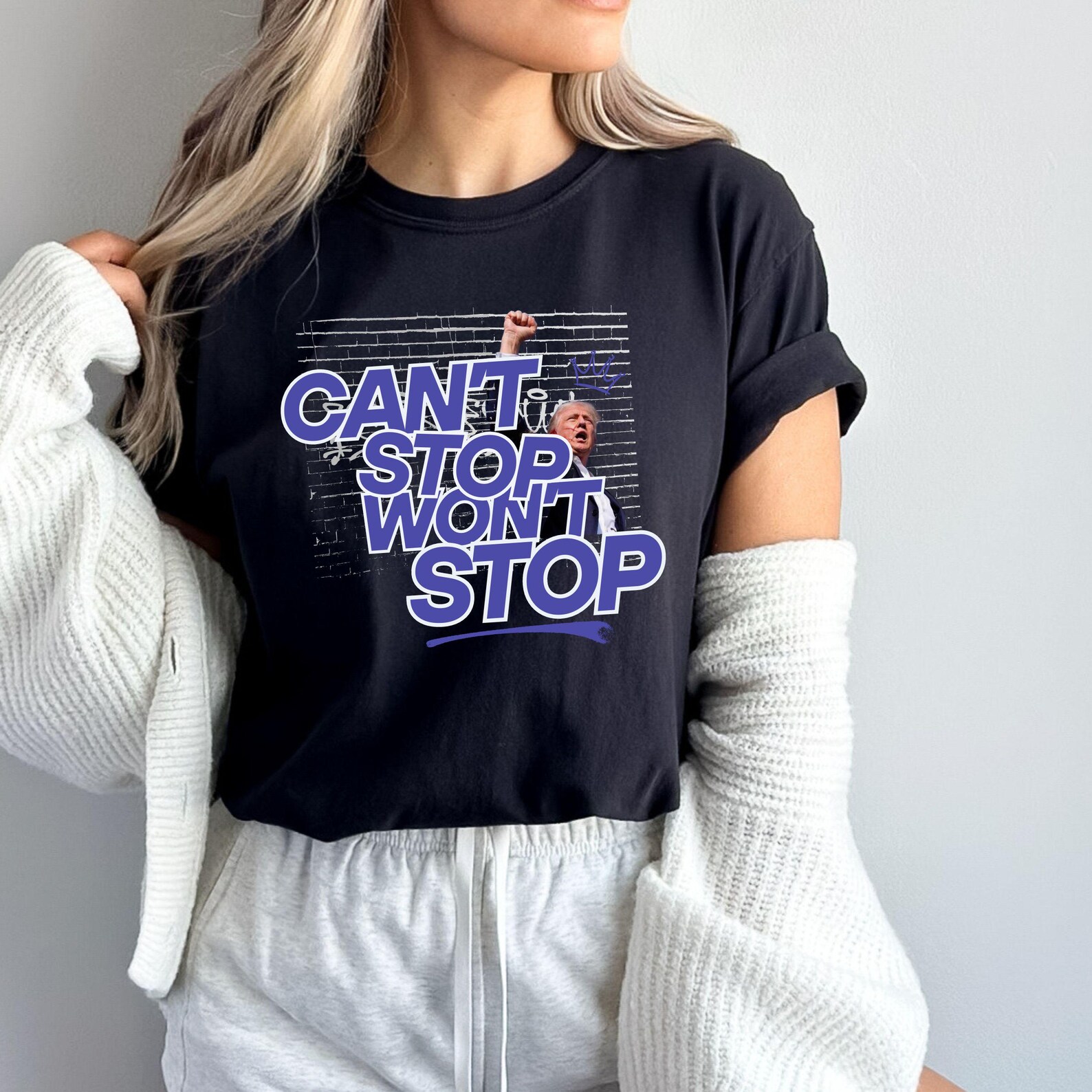 Trump Assassination Shirt, Cant Stop Wont Stop, Bulletproof Trump ...