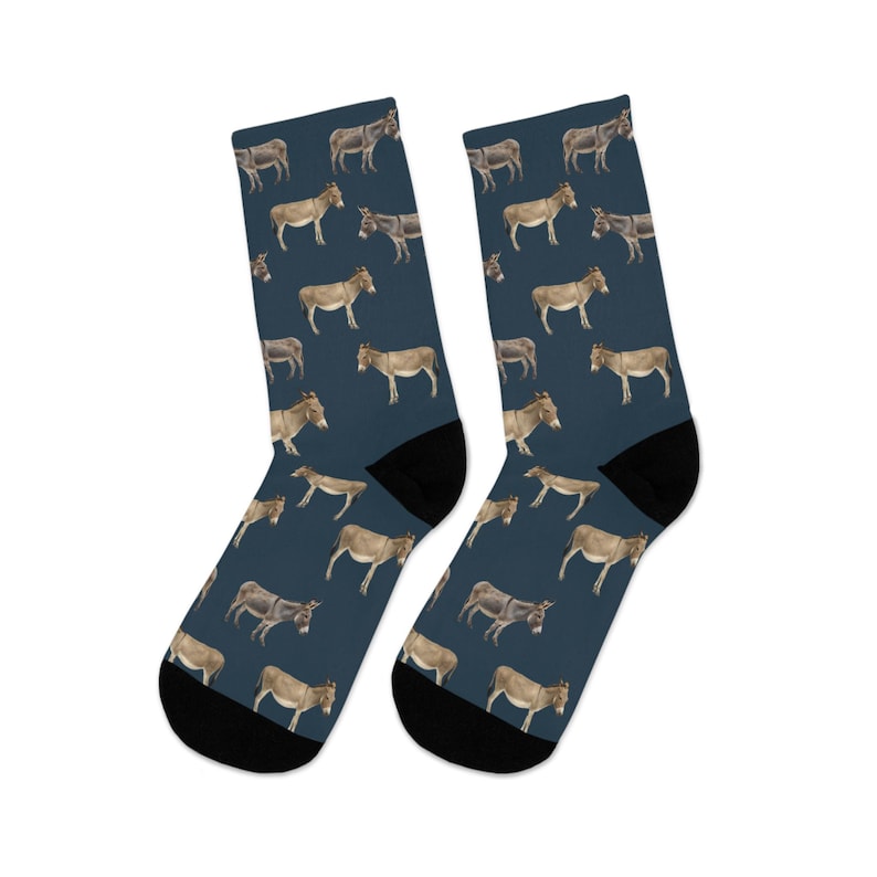 Donkey Socks, Silly Crew Socks, Donkey Gifts, Funny Donkey, Gift for ...