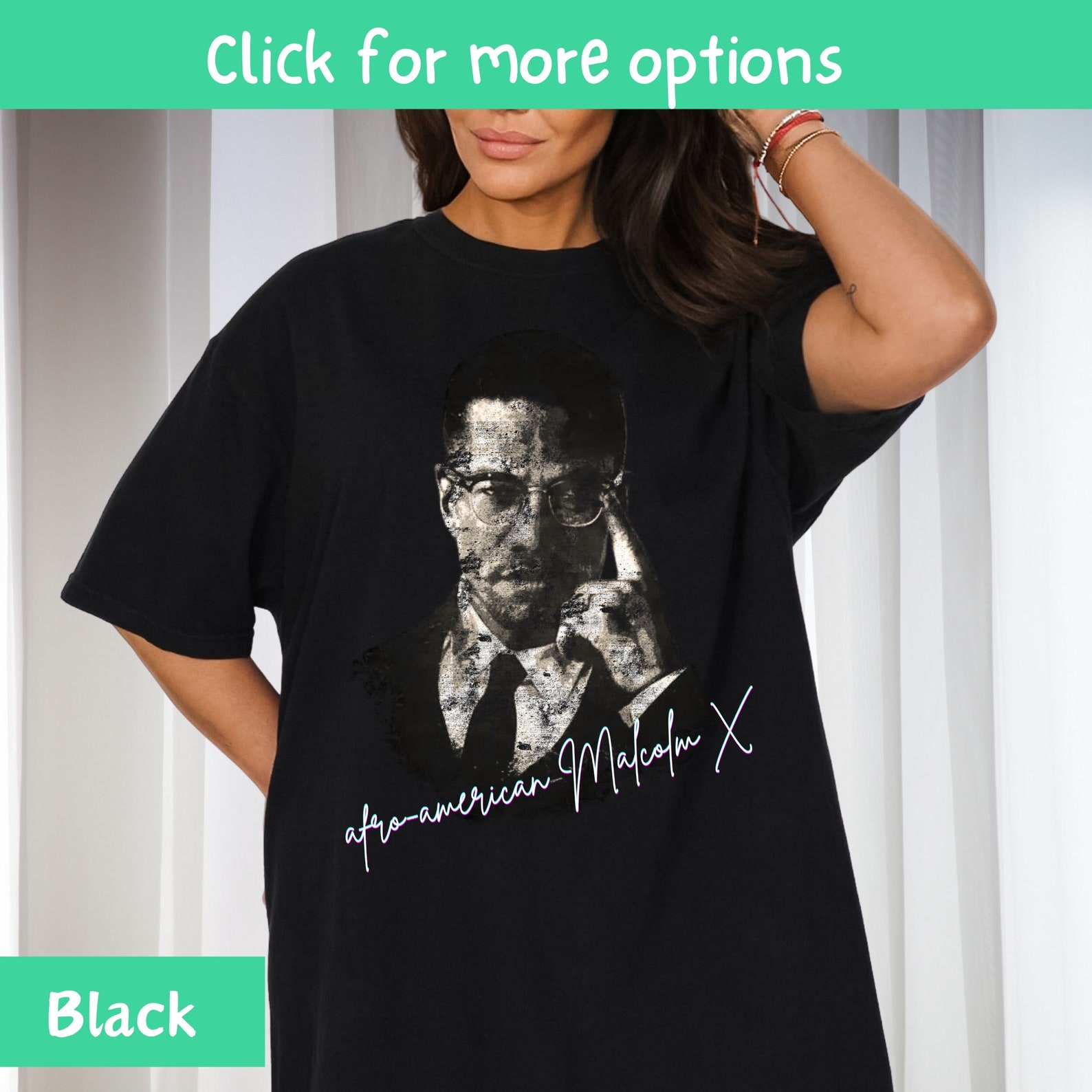 Afro-american Malcolm X Shirt, Malcolm Tshirt, Retro Black History ...