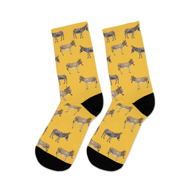 Donkey Socks, Silly Crew Socks, Donkey Gifts, Funny Donkey, Gift for ...