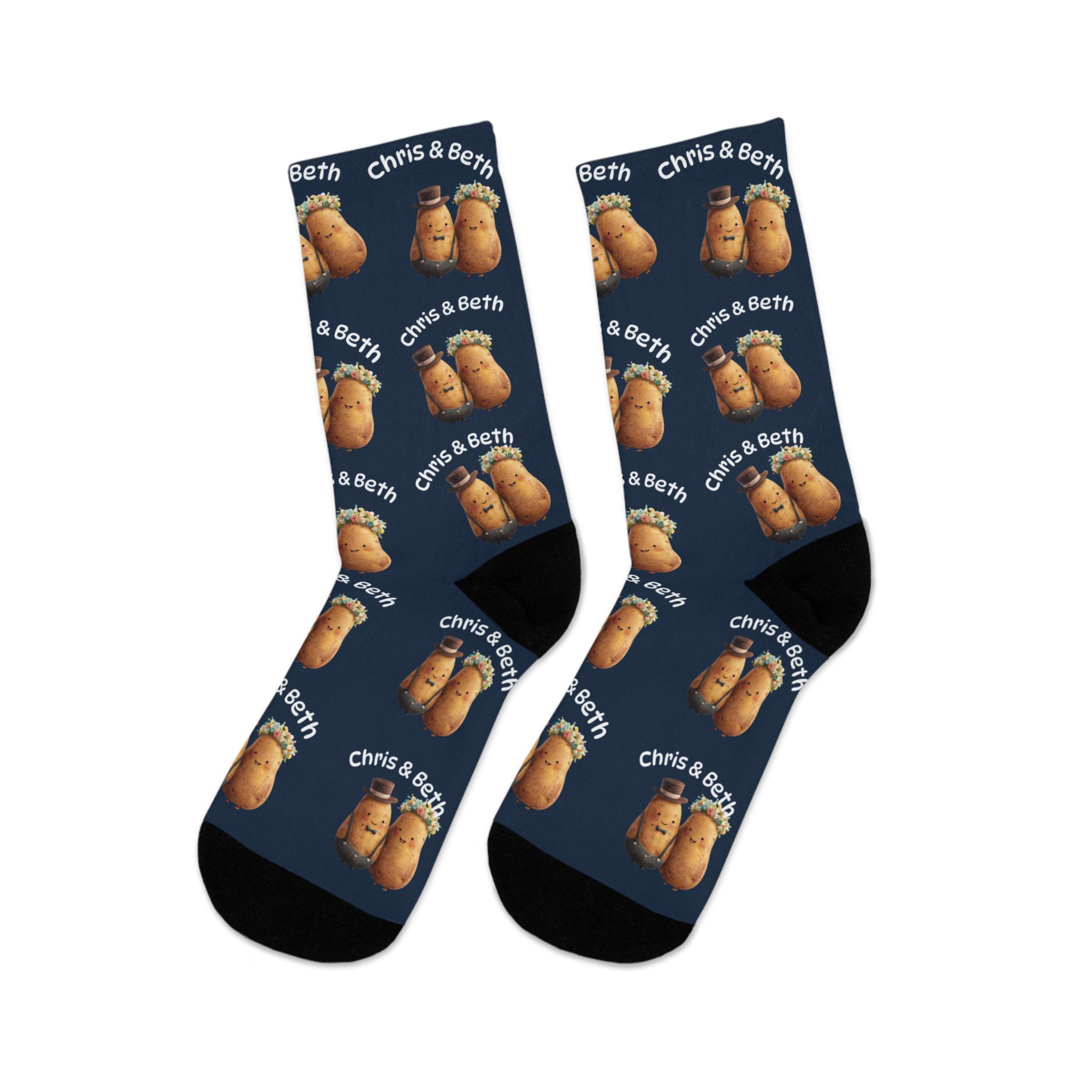 Custom Name Potato Couple Socks • Cute, Funny & Romantic Gift • Great ...