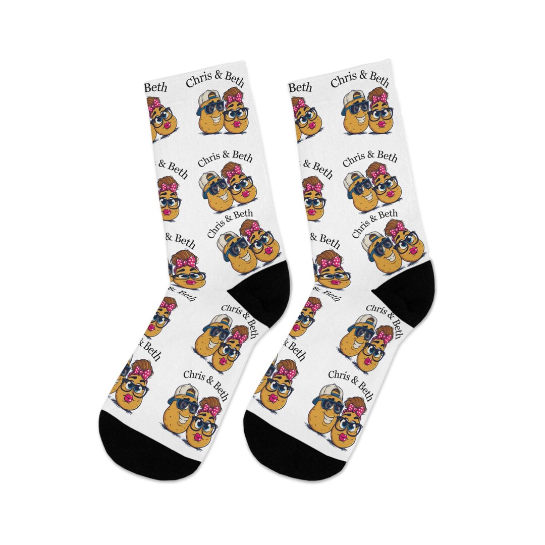 Custom Couple Name Socks • Funny Potato Couple Socks • Personalized ...