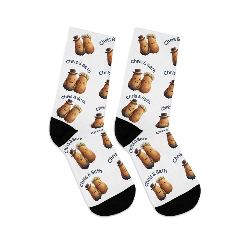 Custom Name Potato Couple Socks • Cute, Funny & Romantic Gift • Great ...