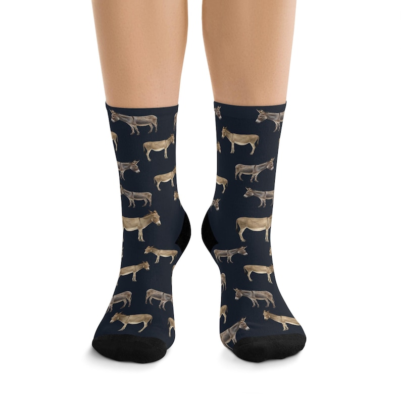 Donkey Socks, Silly Crew Socks, Donkey Gifts, Funny Donkey, Gift for ...
