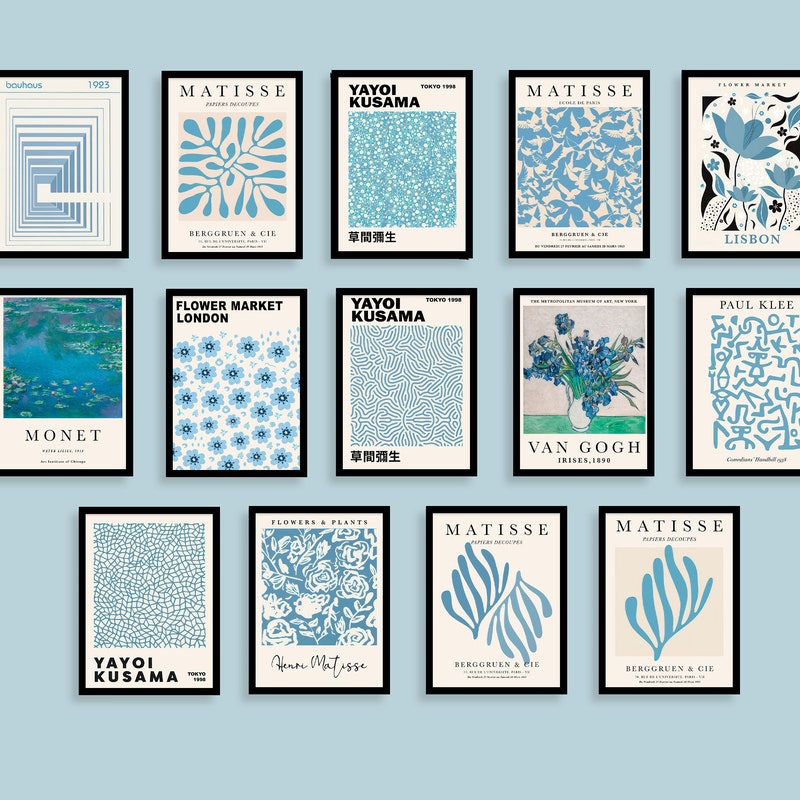 Light Blue Wall Art - Etsy
