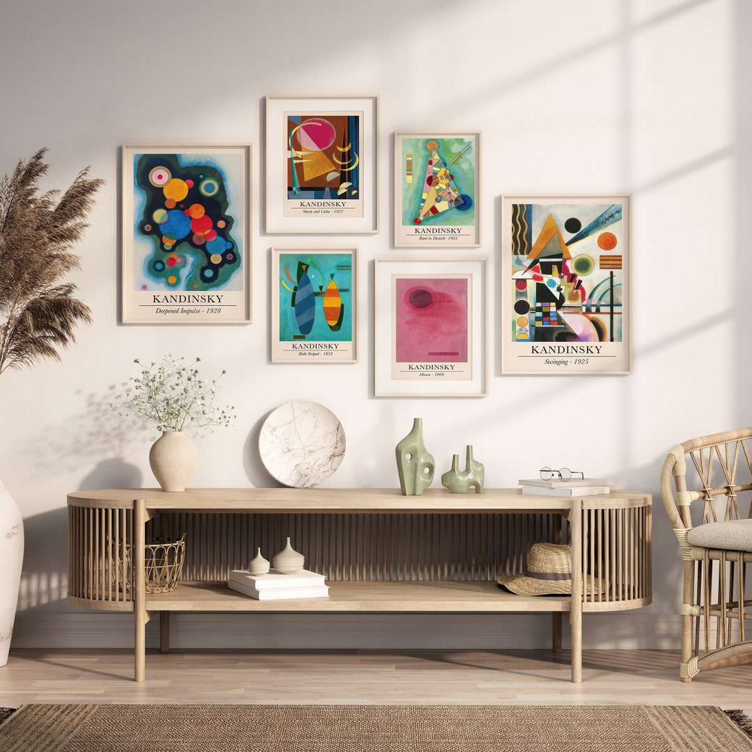 6 Wassily Kandinsky Art Print Set, Kandinsky Printable, Kandinsky ...