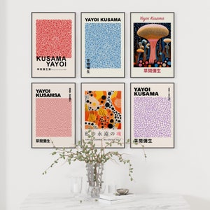 12 Inspirational Yayoi Kusama Prints Set, Yayoi Kusama Poster, Yayoi ...