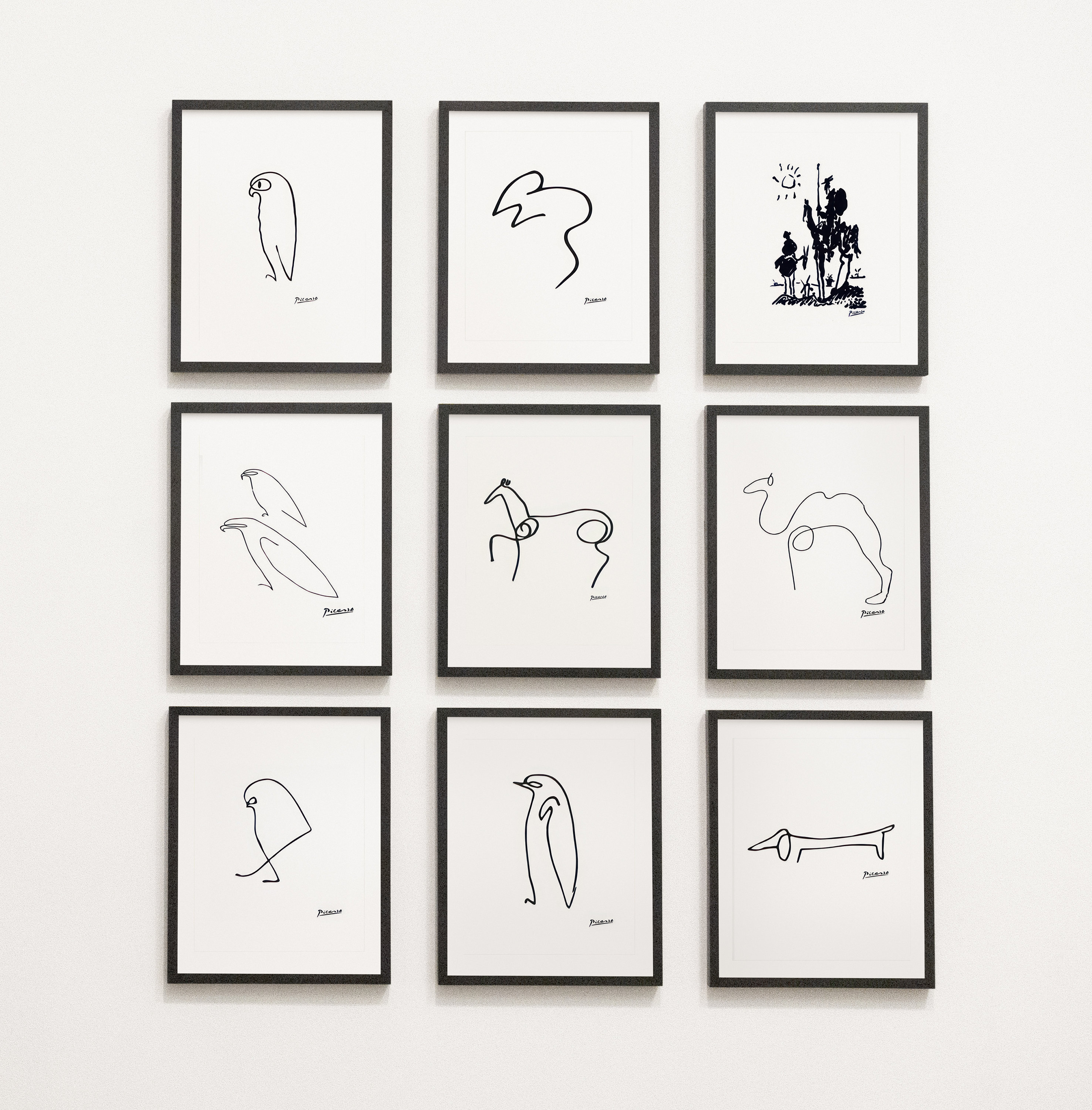 Set of 20 Picasso Prints - Line Art Animals, Posters, and More for Your ...