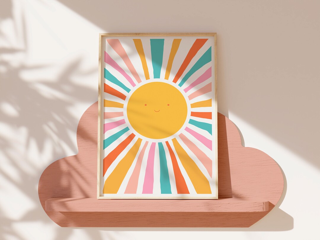 Sun Playroom Poster, Sun Kids Wall Decor, Sun Printable Art, Sun Print ...