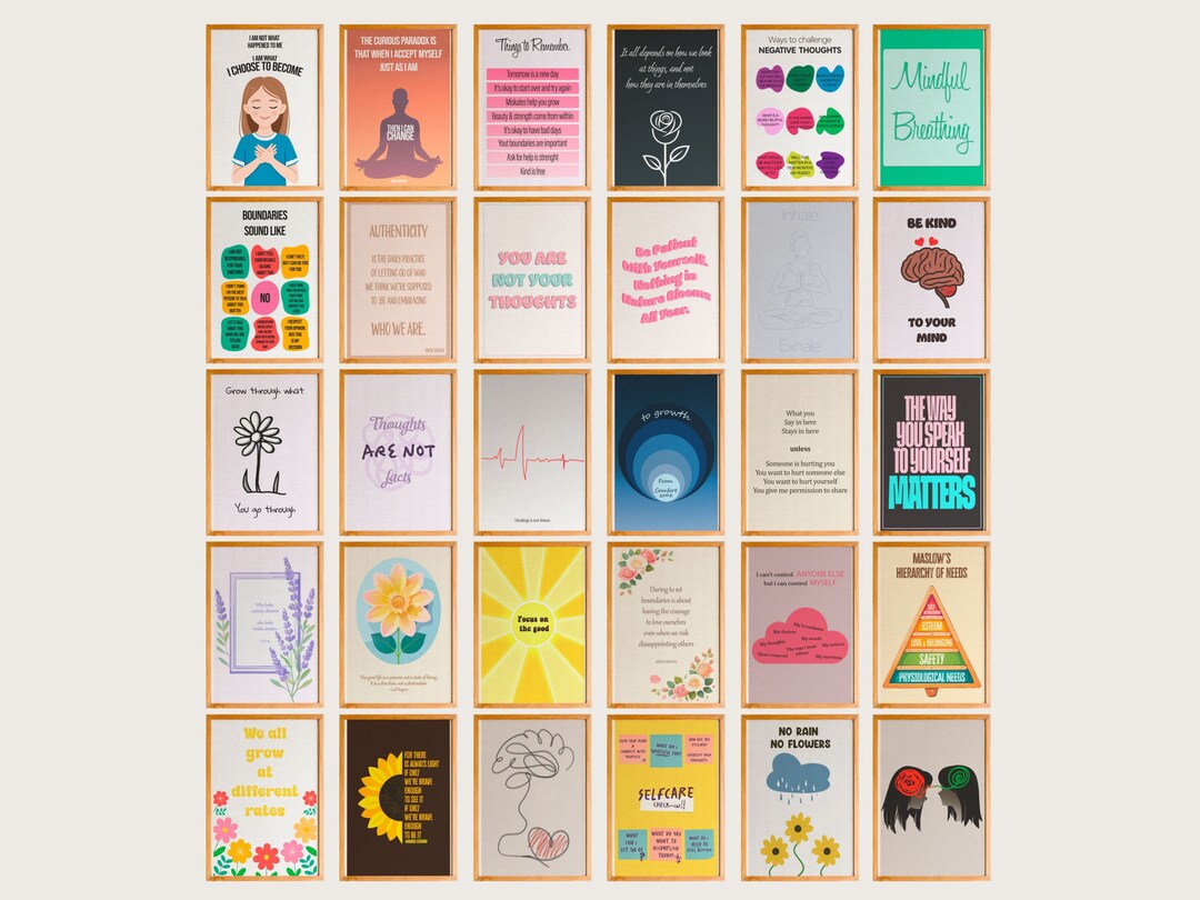 30 Mental Health Posters Bundle, Mental Health Wall Art, Mental Health ...