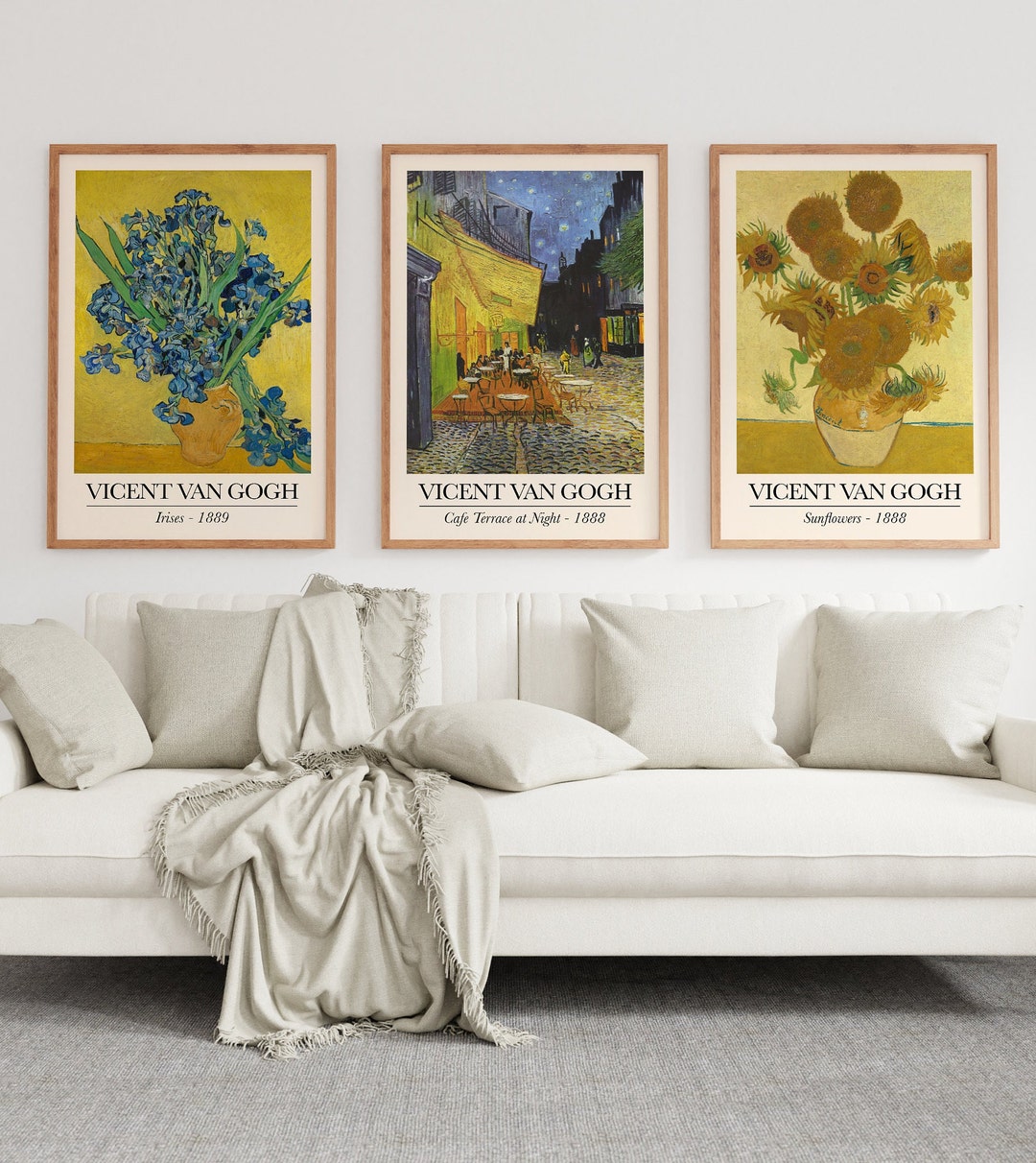 Vincent Van Gogh Set of 3, Van Gogh Art Prints, Van Gogh Prints Set ...