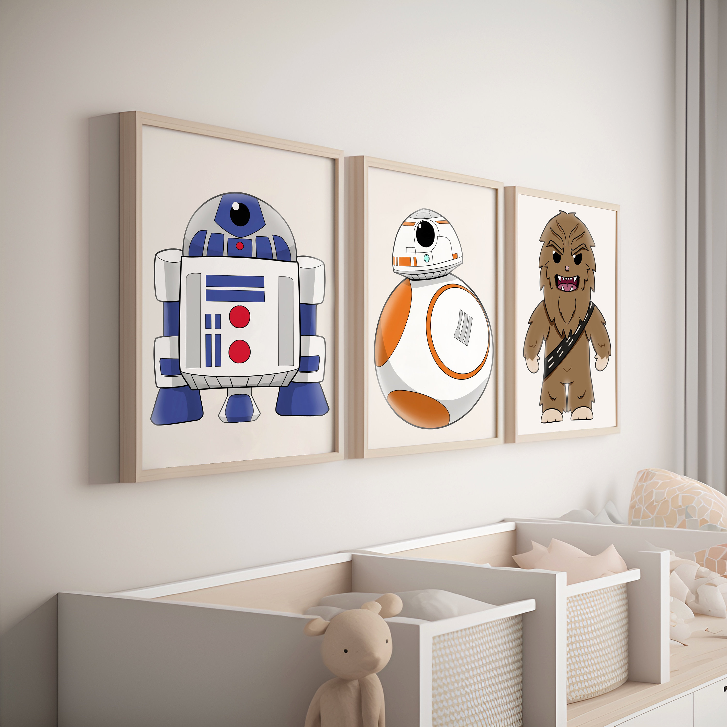 6 Star Wars Nursery Prints Set, Star War Poster Set, Star Wars Kids ...