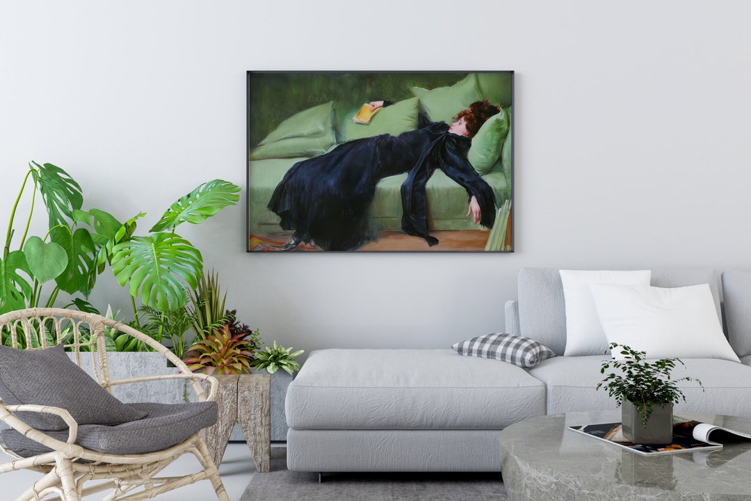 Decadent Young Woman Print, Vintage Wall Art, Decadent Young Woman ...