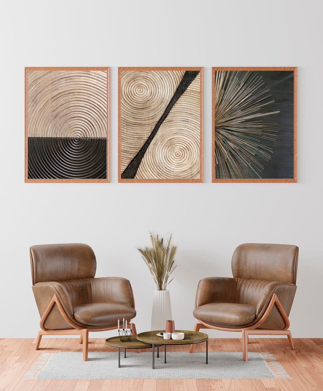 3 Tree Ring Prints Set, Tree Rings Wall Art, Tree Ring Art Print, Tree ...