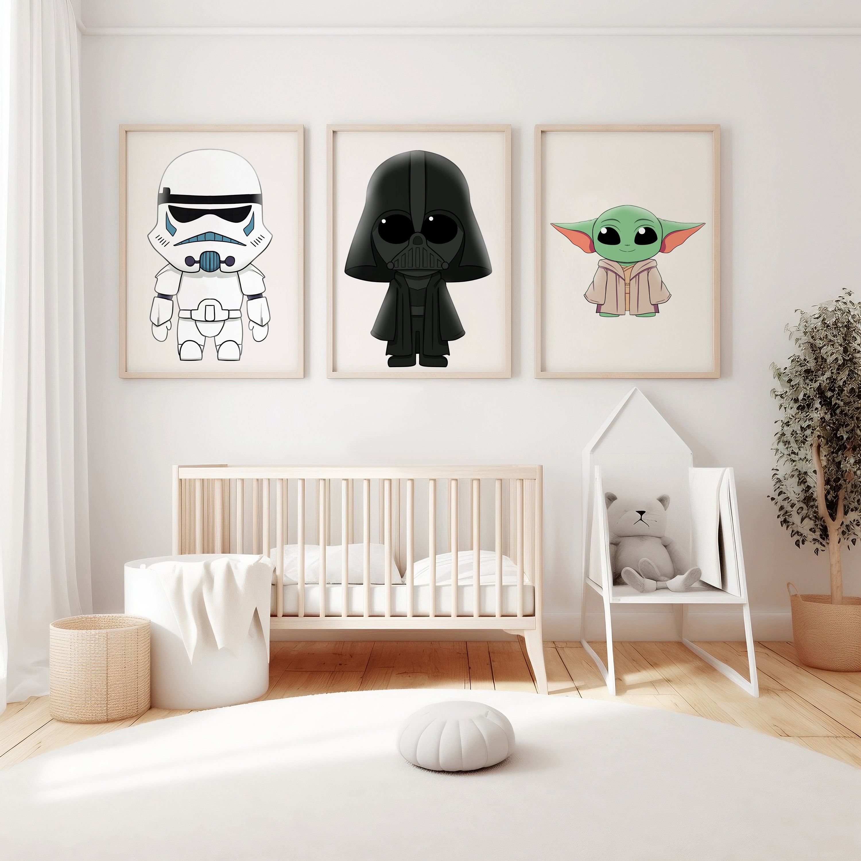 6 Star Wars Nursery Prints Set, Star War Poster Set, Star Wars Kids ...
