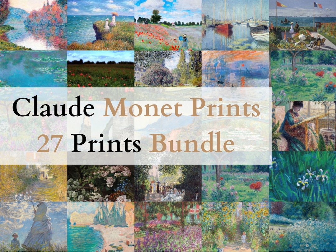 Claude Monet Print Set of 27, Vintage Monet Posters, Printable Monet ...