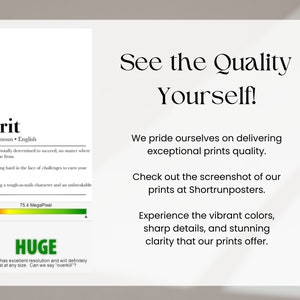 Grit Definition Print, Grit Print, Grit Sign Wall Art, Grit Wall Decor ...