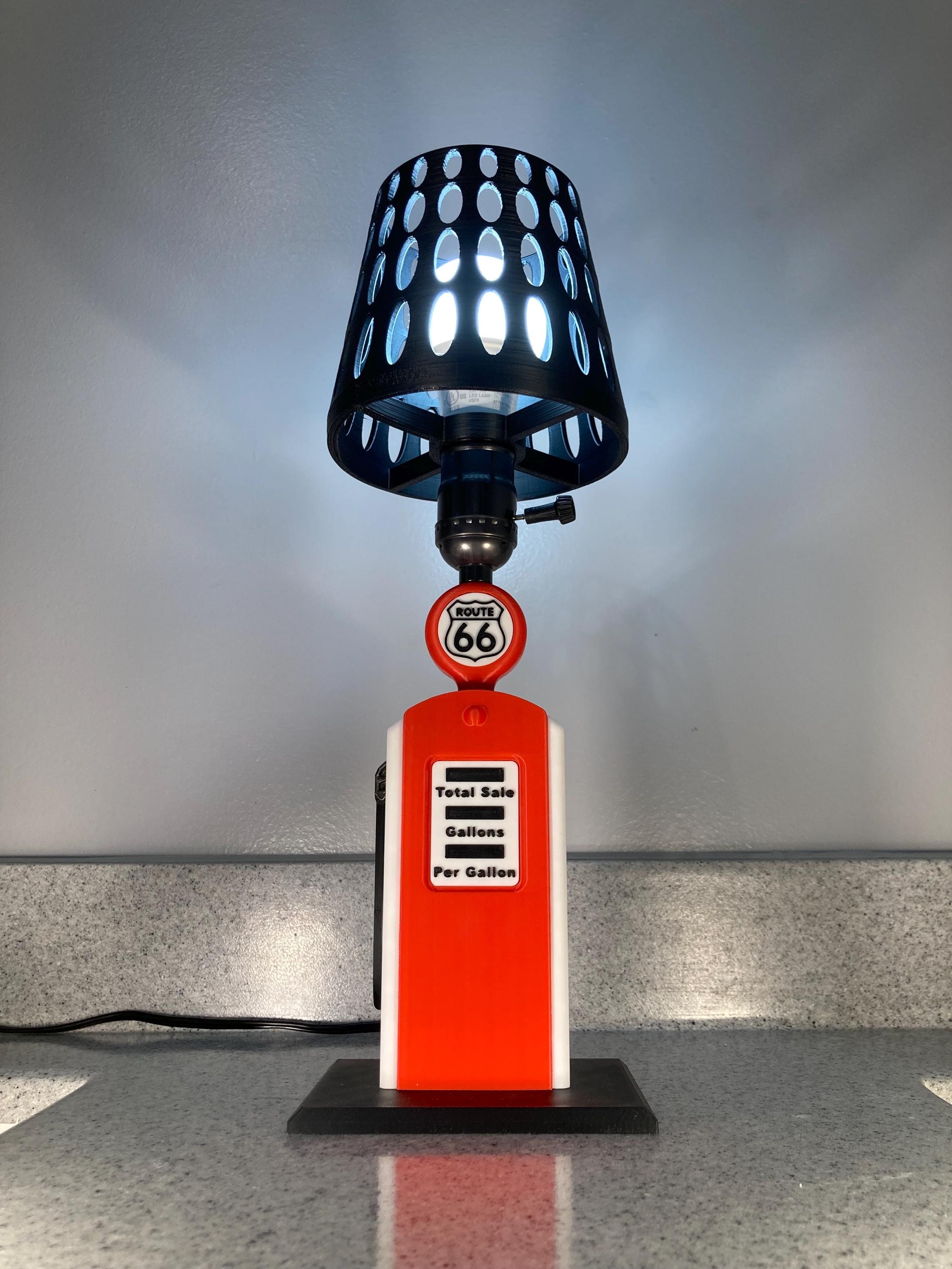 Antique Gas Pump Lamp / 3d Printed Available in Red Blue Orange or ...
