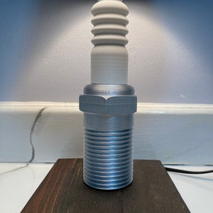 Spark Plug Lamp, 3d Printed With Stained Wood Base - Etsy