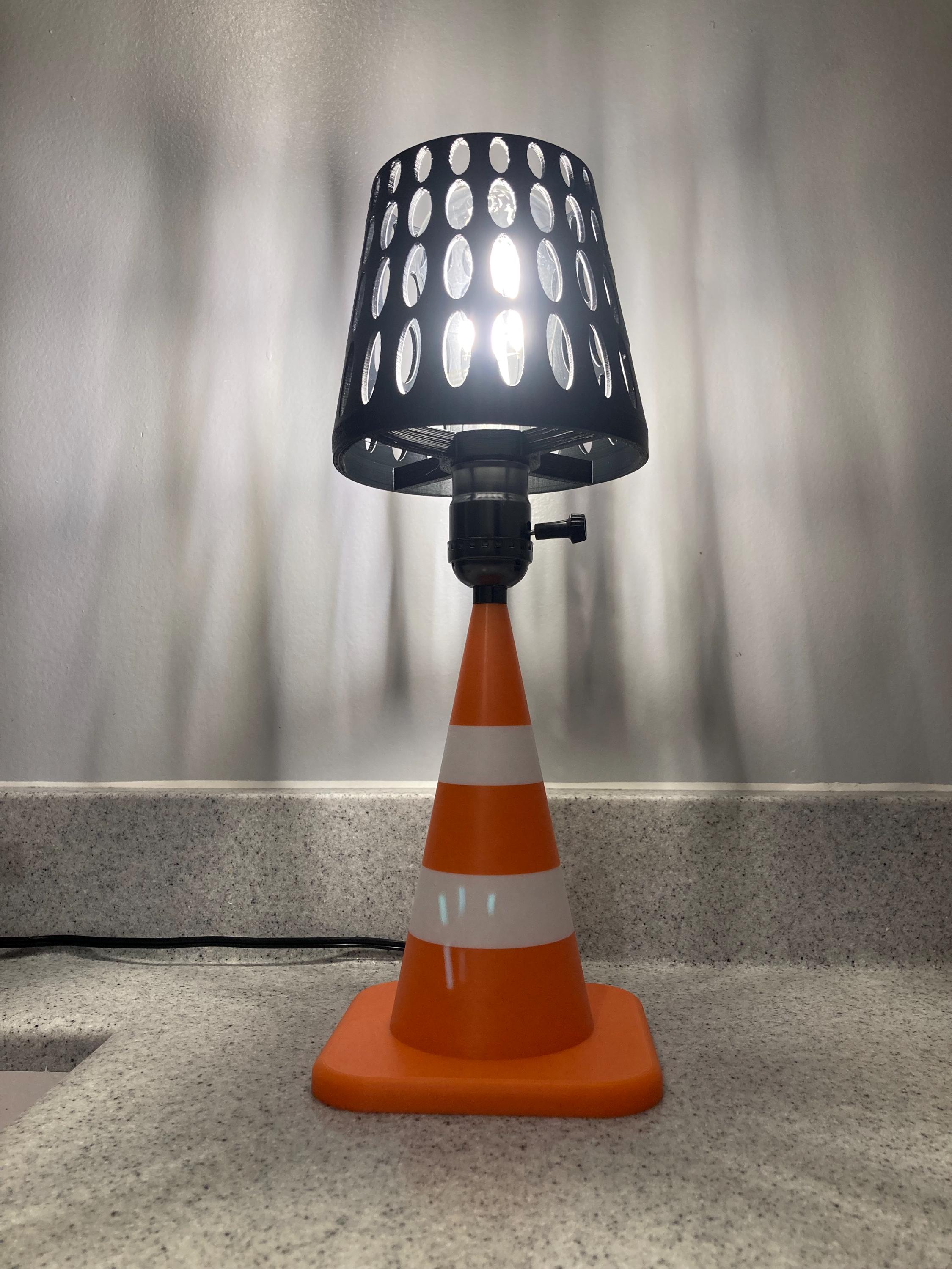 Traffic Cone Lamp, 3d Printed - Etsy