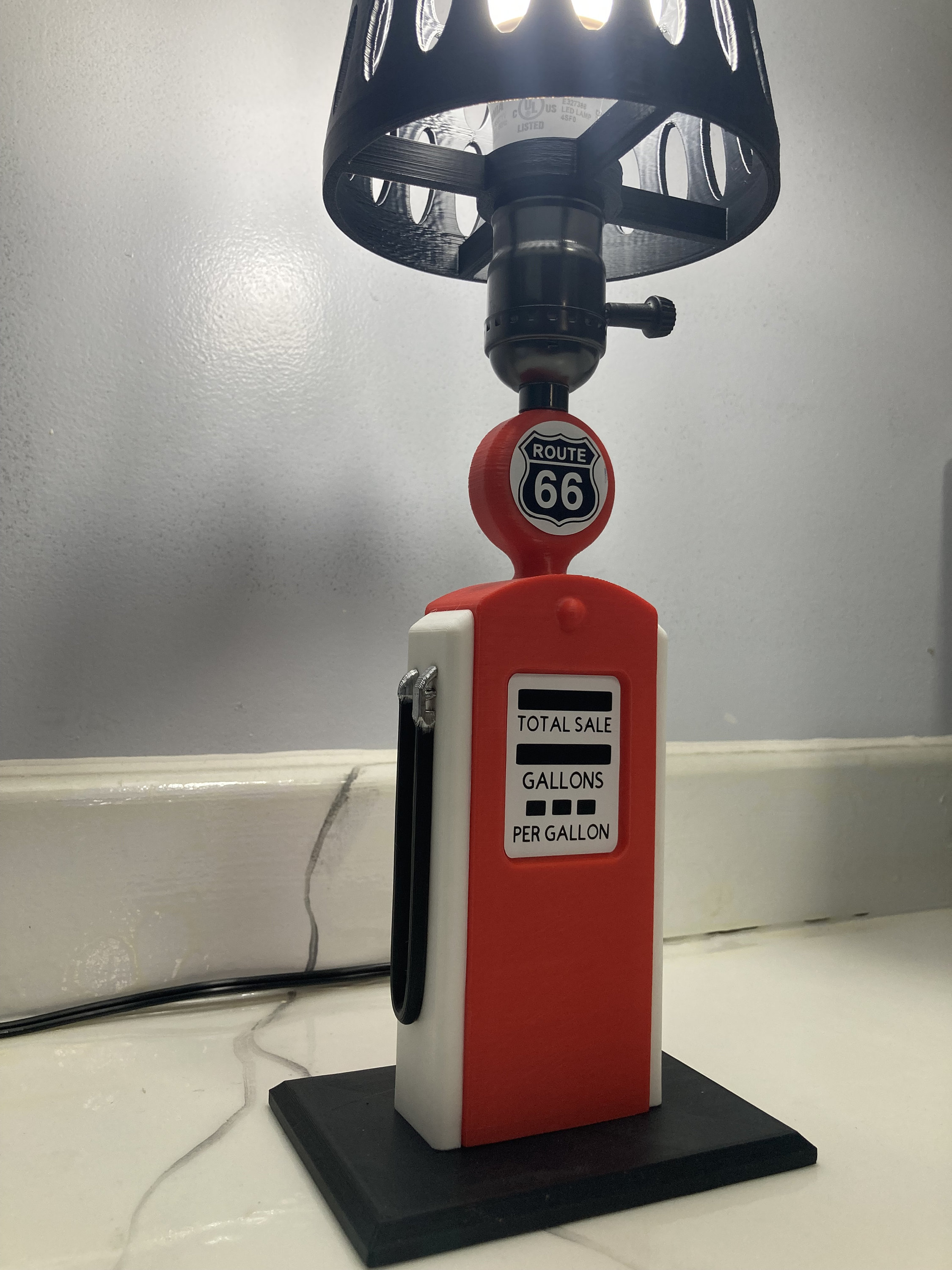 Antique Gas Pump Lamp / 3d Printed - Etsy