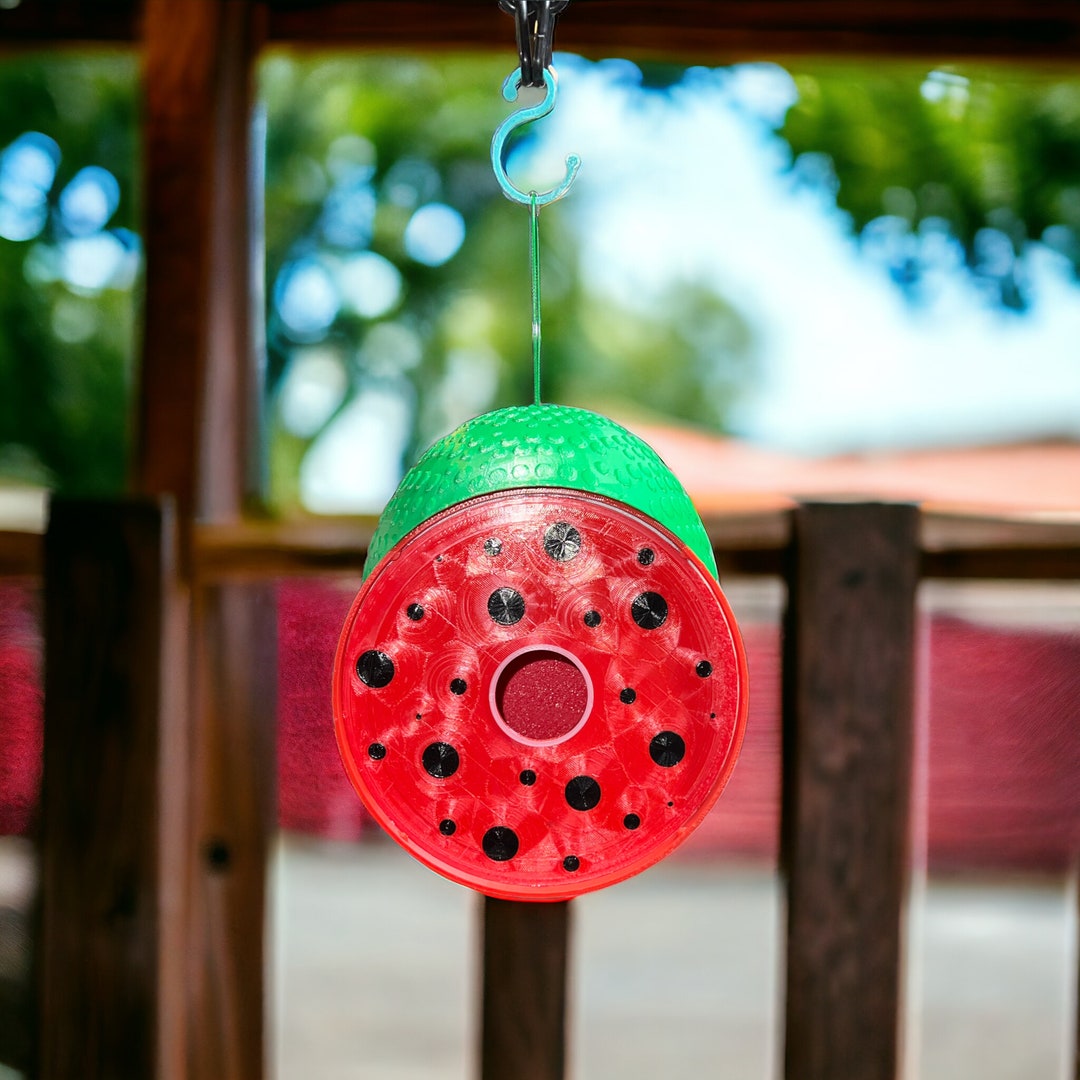 Ladybug Birdhouse Lady Bug Red Black and Green Spotted House for Birds ...