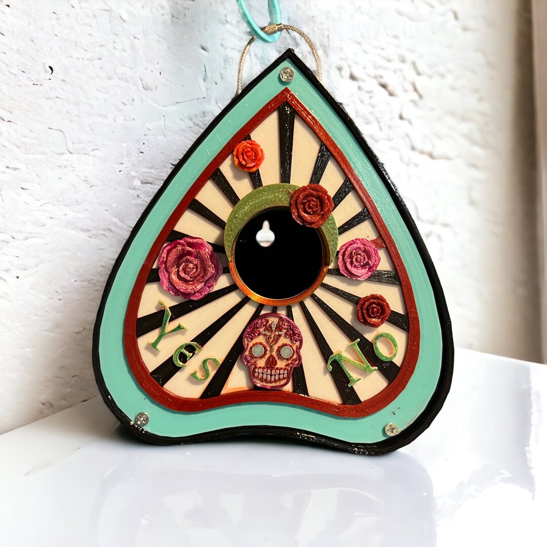Skull and Roses Ouija Board Planchette Inspired Birdhouse House for ...
