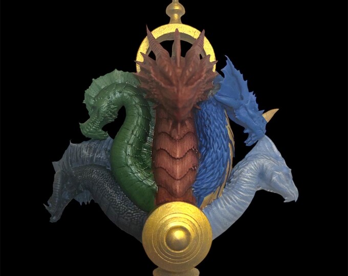 Tiamat Pendant Necklace With Chain | DND Cosplay Accessory | for Dragon ...