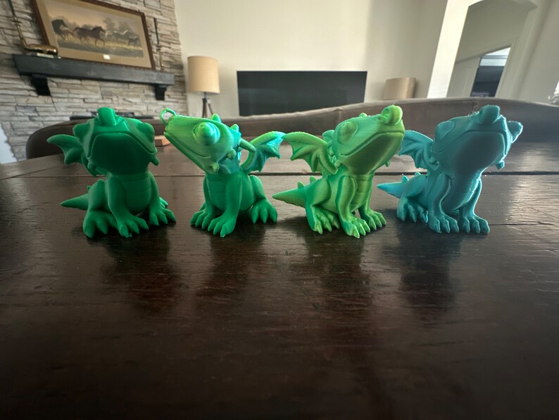 Cute Dragon Keychain - Adorable 3D Printed Charm | Gift for Nerds ...