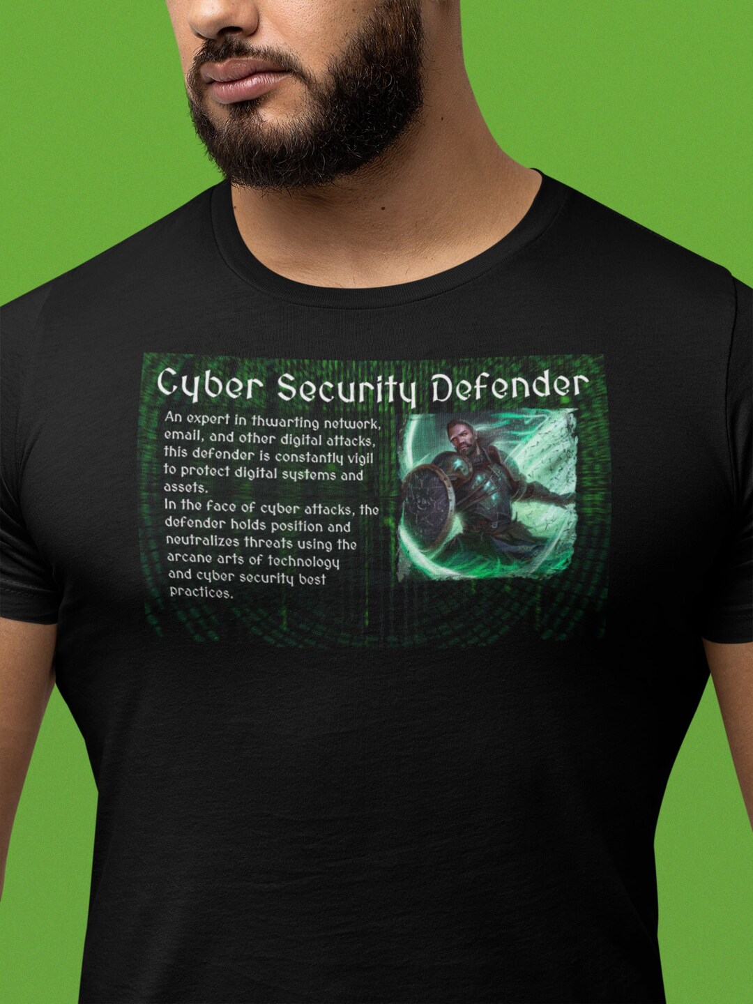 Cyber Security Defender Armored Defender: RPG Style Character ...
