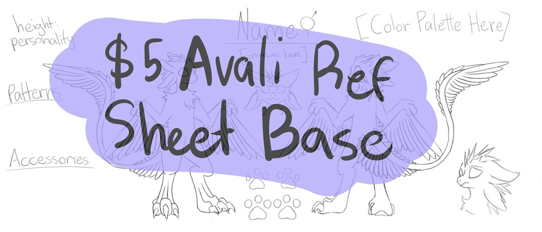 Avali Ref Sheet Base PNG (read Desc) - Etsy