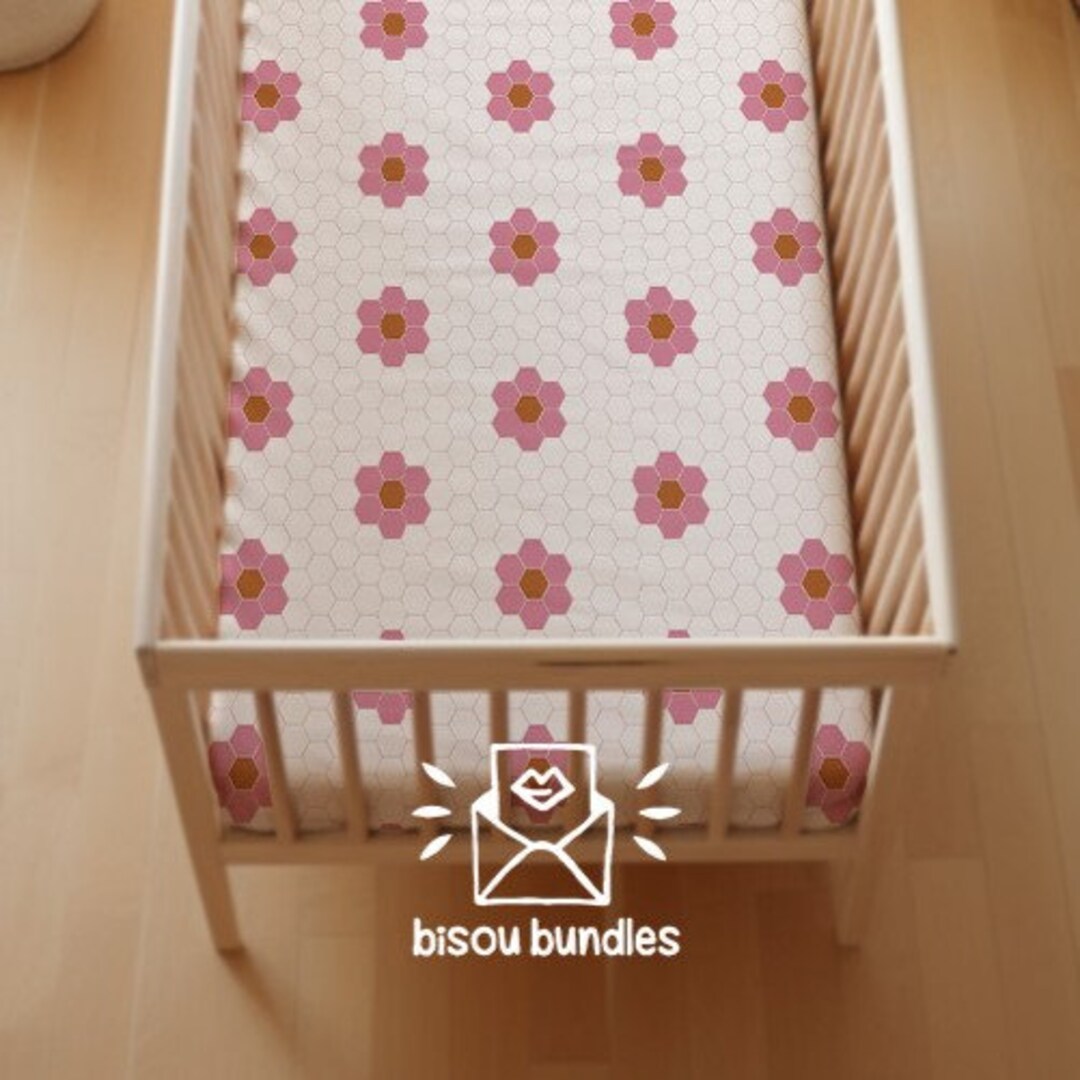 Bubblegum Hexagon Tile Crib Sheet Baby Crib Sheets Baby Boy - Etsy