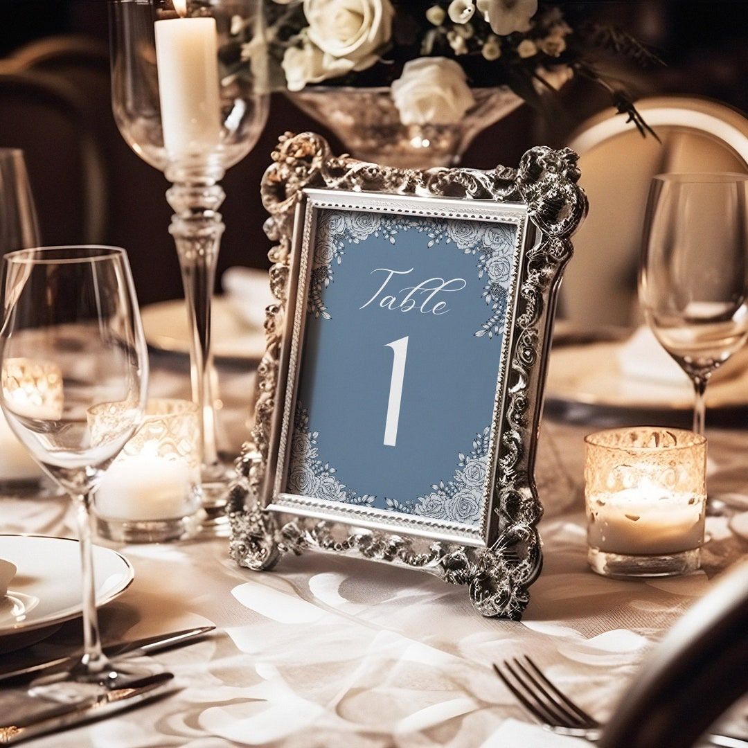Printable Table Number for Wedding Editable Color Table Number Decor ...