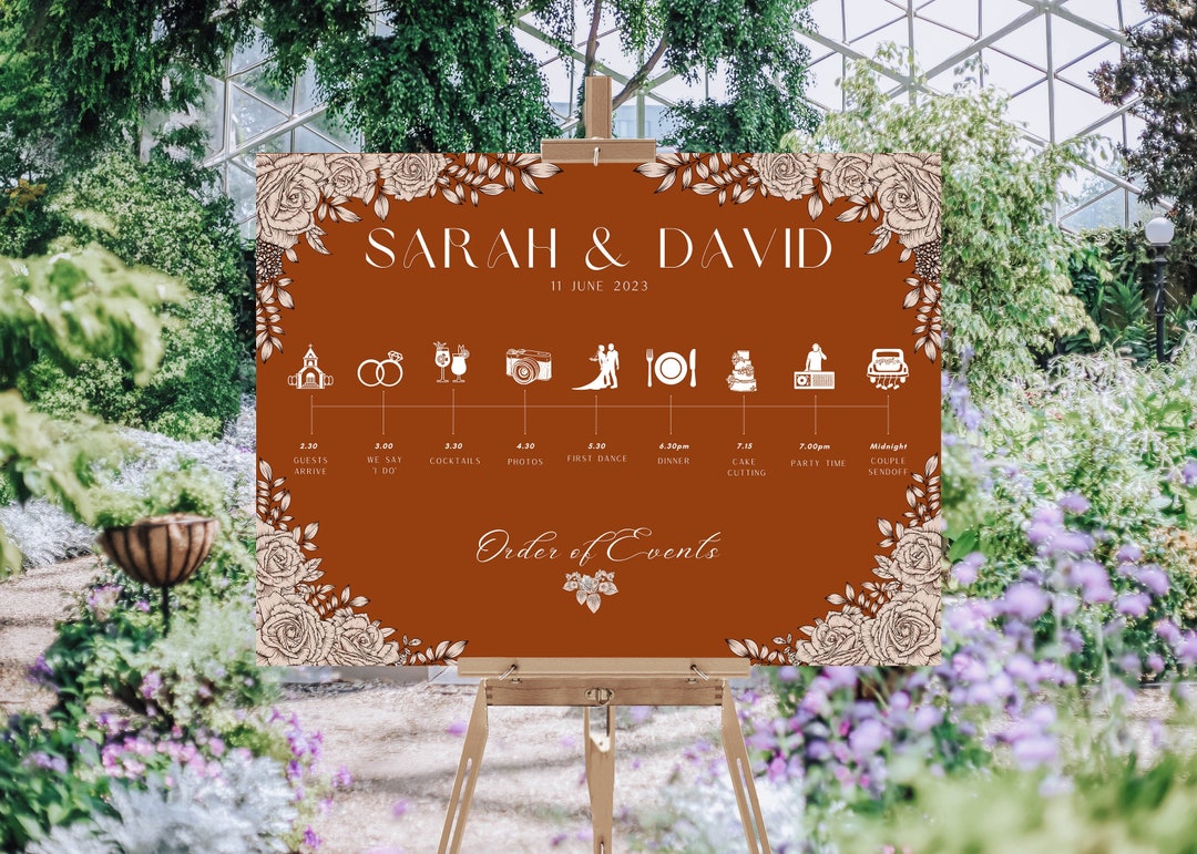 Wedding Weekend Printable Itinerary Template Wedding Timeline Poster ...