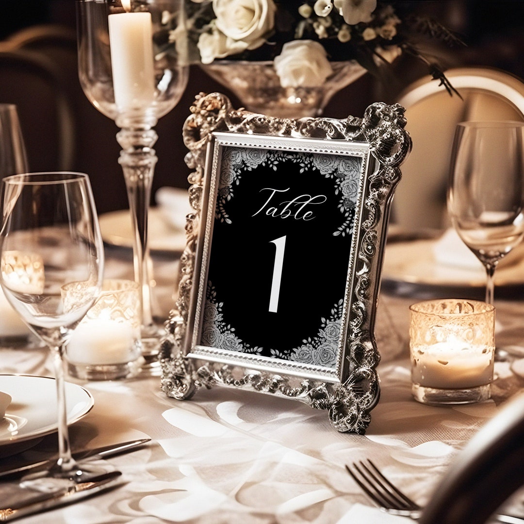Printable Table Number for Wedding Editable Color Table Number Decor ...