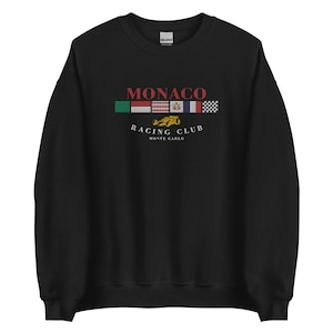 Monaco Racing Club Sweatshirt, Monaco Sweatshirt, Vintage, Monaco ...