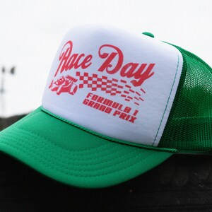 Race Day Trucker Hat, Racing Hat, Vintage Hat, Race Car Hat, Grand Prix ...