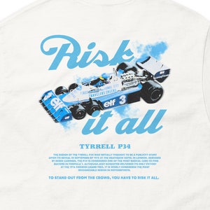 Tyrrell P34 Risk It All T-shirt, Formula One Shirt, Grand Prix Shirt ...