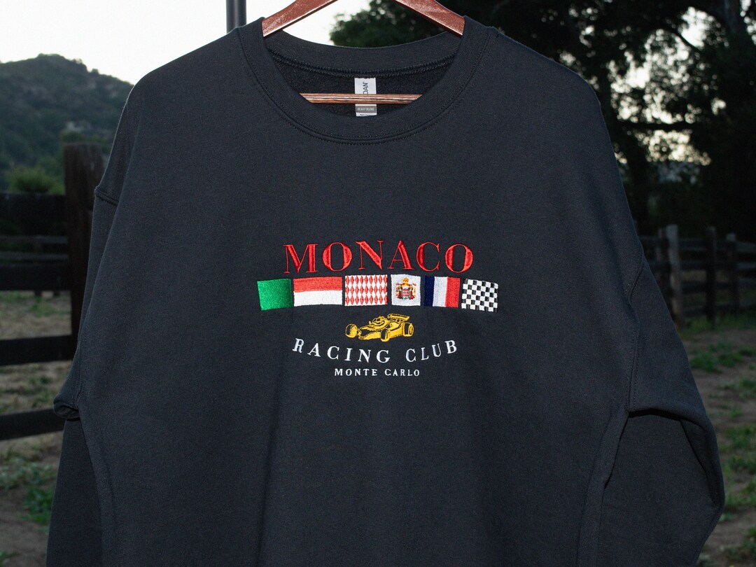Monaco Racing Club Sweatshirt, Monaco Sweatshirt, Vintage, Monaco ...