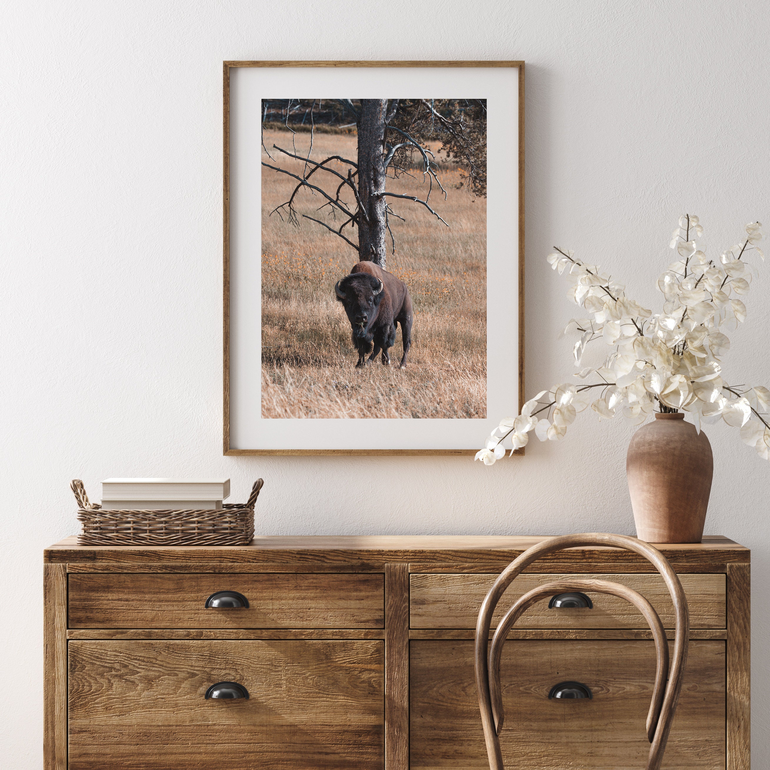 Western Buffalo Print, Rustikales Dekor, American Buffalo Wandkunst ...