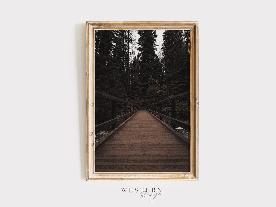 Wooden Bridge Over Creek, Forest Bridge Photo, Rustic Home Decor ...