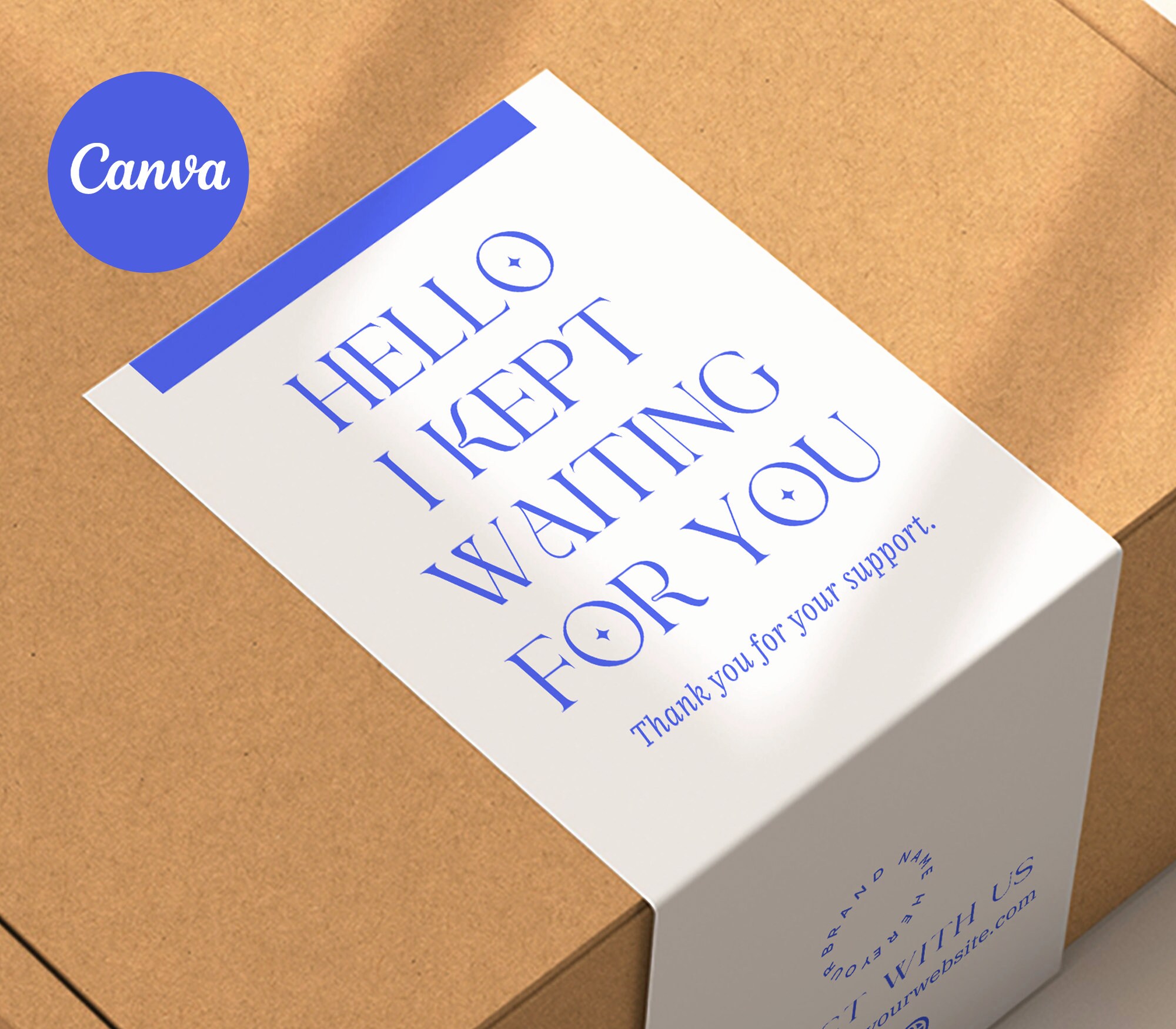 Personalised Box Seal Sticker Template Canva | Parcel Box Label | Order ...