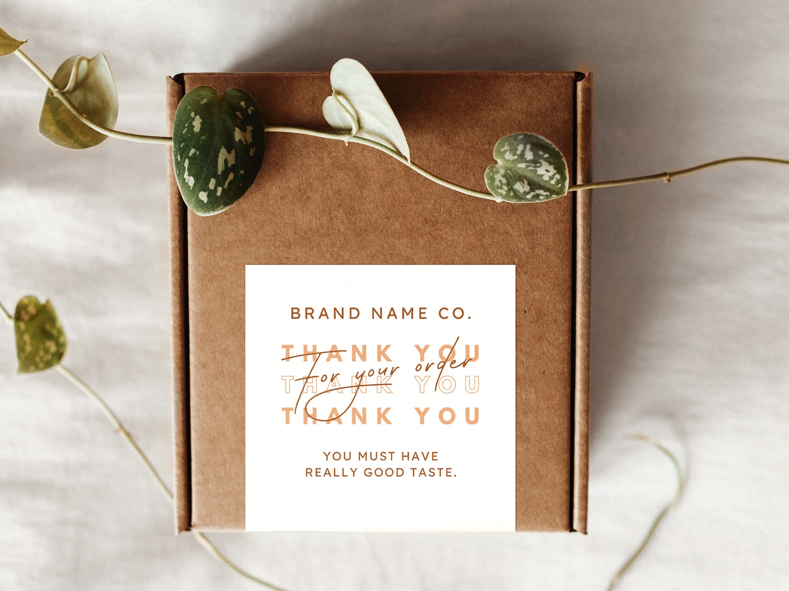 Mailer Box Label Template Canva | Order Packaging Seal Sticker ...