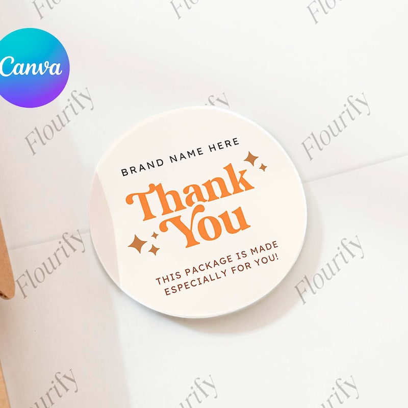 Thank You Sticker - Etsy