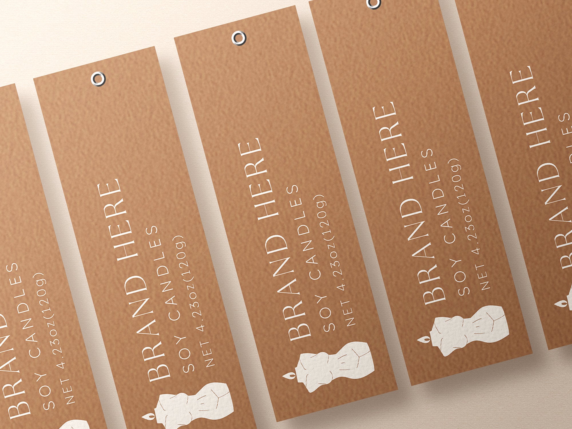 Editable Candle Hang Tag Canva Template Narrow Candle Tags Custom Hang ...