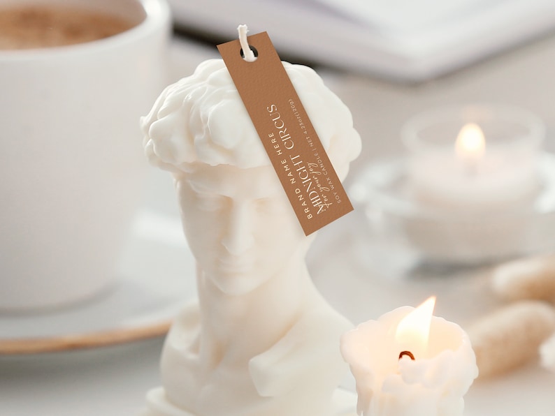 Thin Candle Tags Canva Template Minimal Candle Hang Tag - Etsy