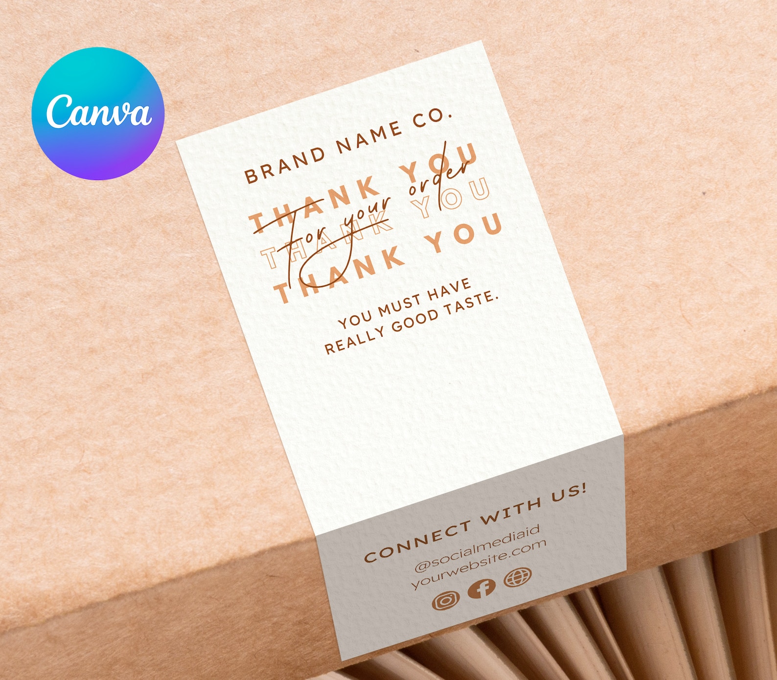 Mailer Box Label Template Canva | Order Packaging Seal Sticker ...