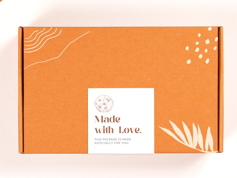 Cookie Box Label Template Canva Order Packaging Seal Sticker - Etsy